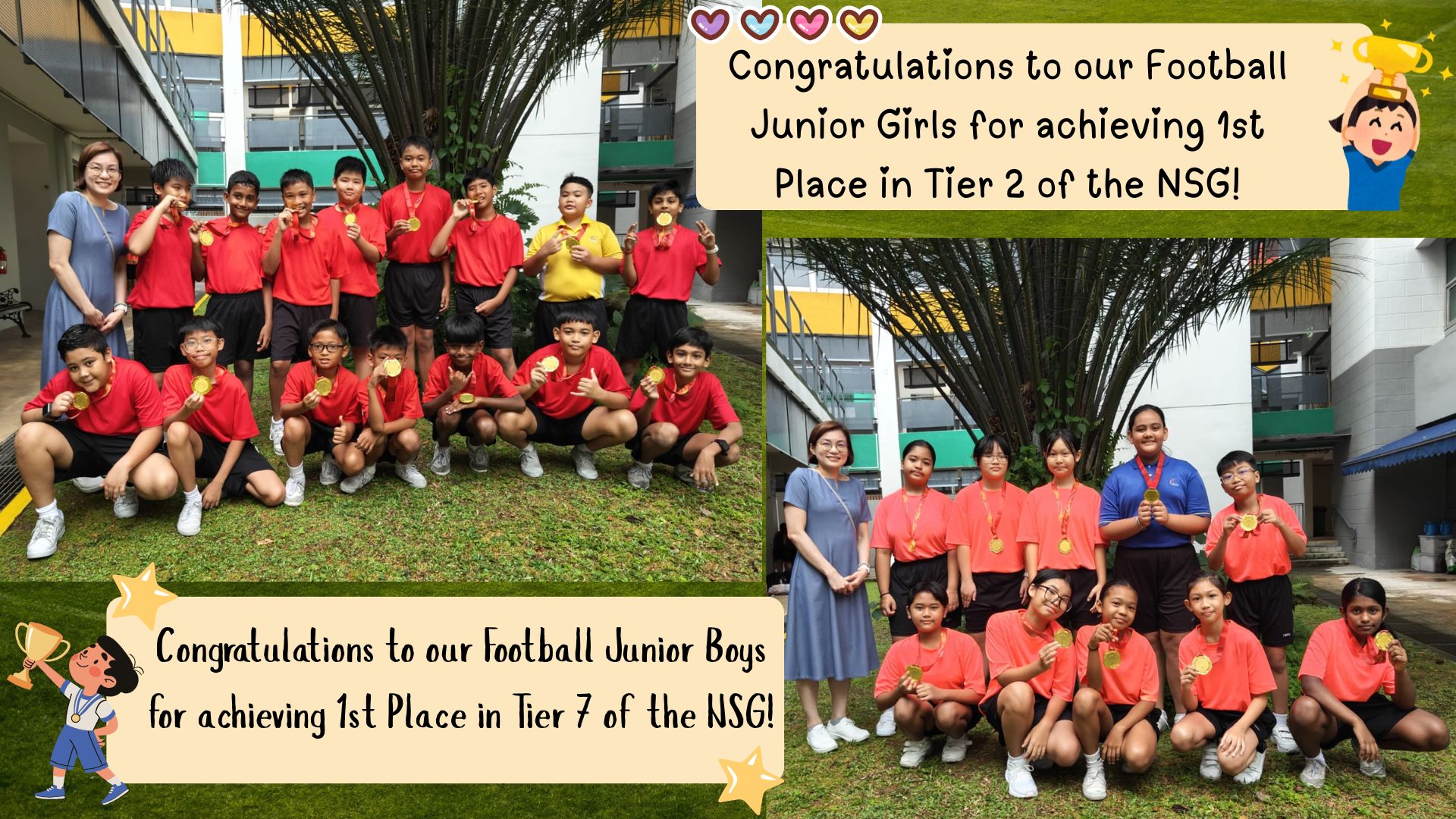 Junior Football Teams Secure Double Victory at NSG Competition